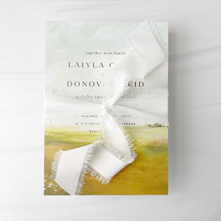 1" Classic Crepe - White Ribbons by Honey Silks Co | Minted