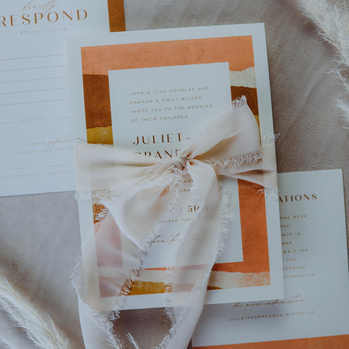 Wedding Ribbon Chiffon 1.5" Wide Champagne Ribbons by Jordan Perry | Minted