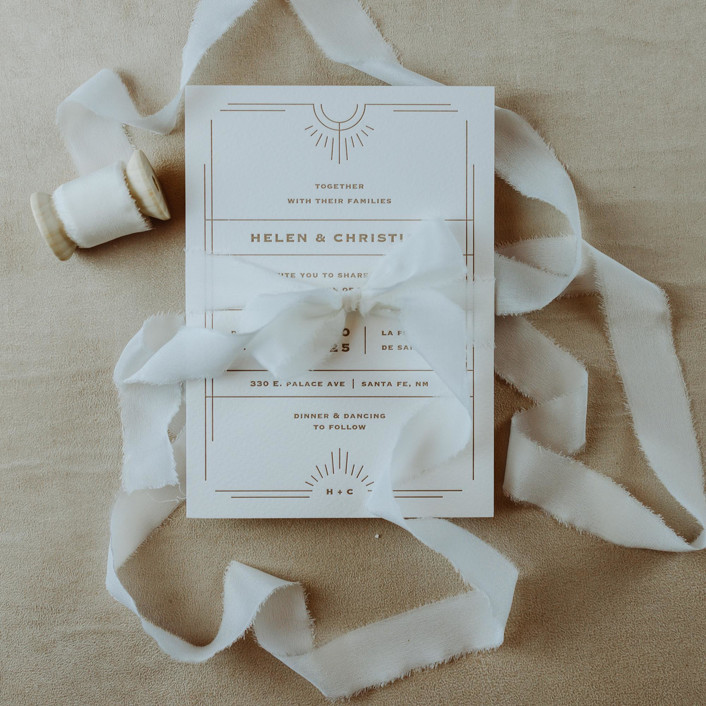 Silk Wedding Ribbon White 1" Wide Ribbons by Jordan Perry | Minted