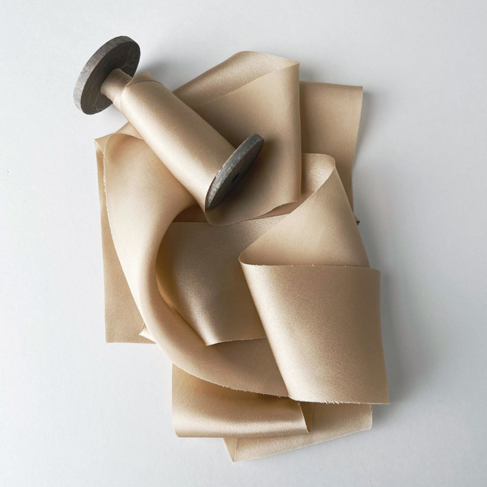 2" Silk Ribbon - Wheat Ribbons by Honey Silks Co | Minted
