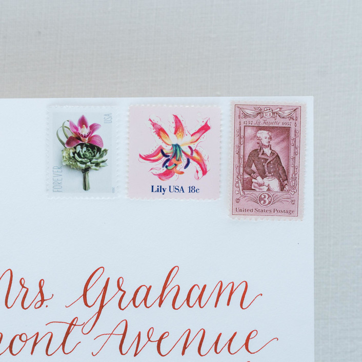 Pink Floral Postage Collection Postage Stamps by Little Postage House ...