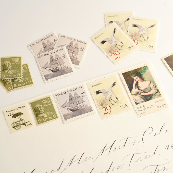 Green and Neutral Art and Gardens Postage Set // Set of 5 // $.965 in ...