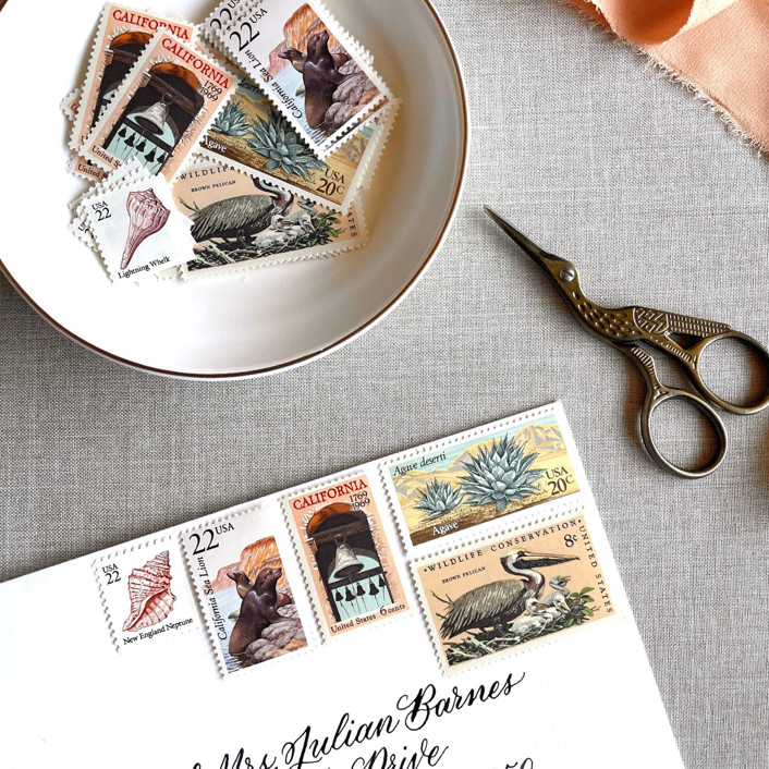 California Vintage Postage, 10 Sets Postage Stamps by Jennifer Kramer ...