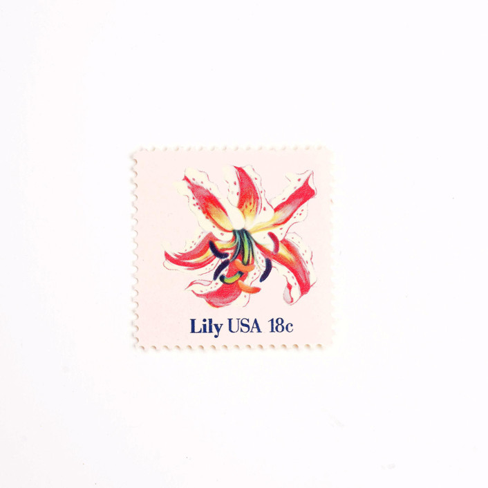 18 Cent Lily Flower Postage Stamps // Set of 10 // Vintage Postage ...