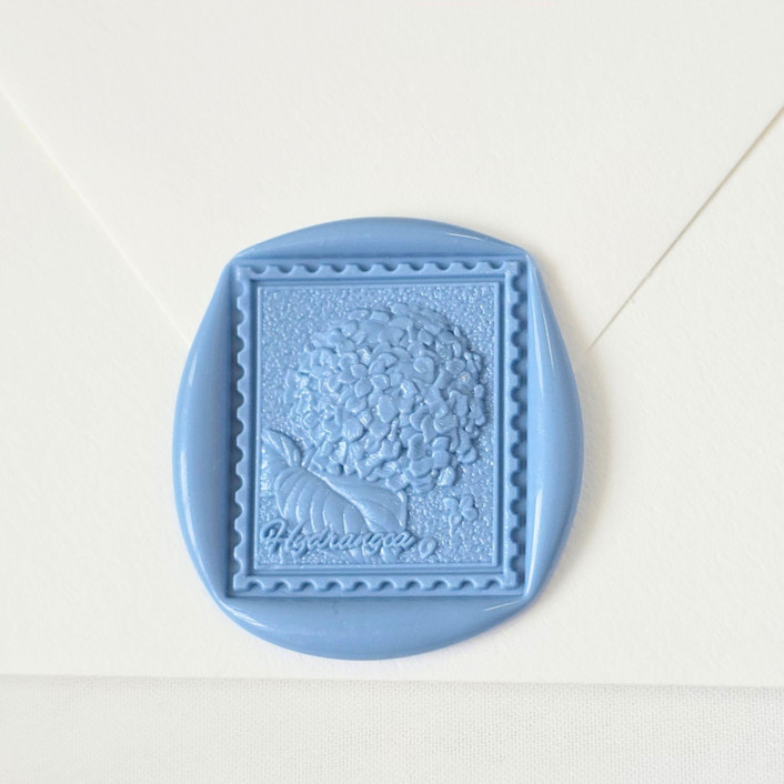 Hydrangea Postage- Customizable Color- Set of 25 Hand-crafted Wax Seals ...