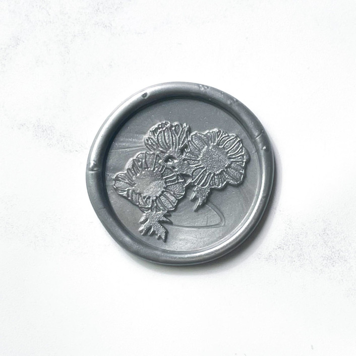 Anemone in Silver Pack of 10 Wax Seals by Abby Choi | Minted