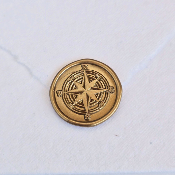 Nautical Compass- Customizable Color- Set of 25 Hand-crafted Wax Seals ...