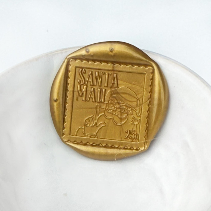 Santa Mail Postage Wax Seal, Pack of 10, Customizable Color Wax Seals ...