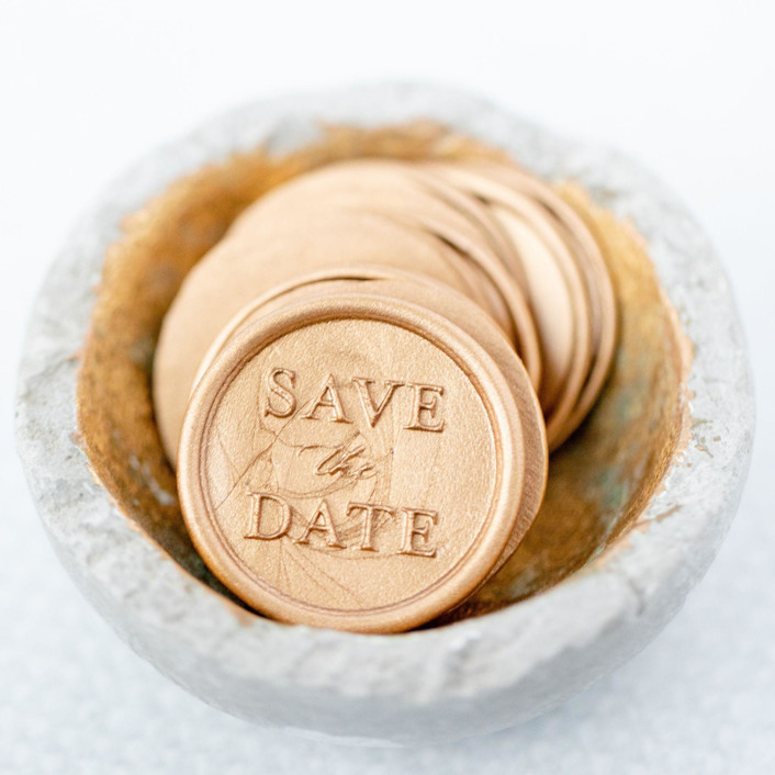 Save The Date (Sold in Sets of 10) Wax Seals by Lindsey Cain | Minted