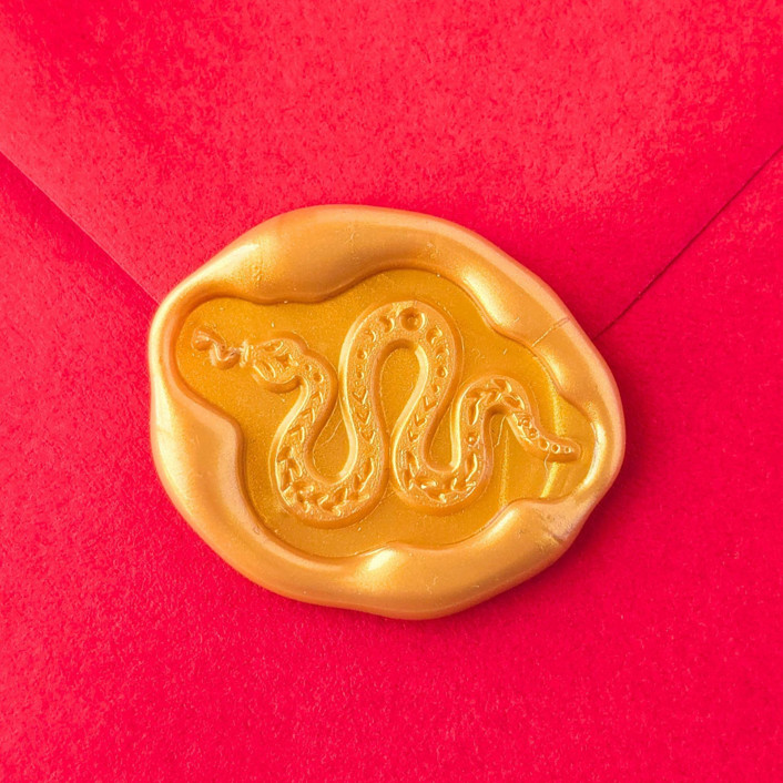 Year of the Snake- Customizable Color- Set of 25 Hand-crafted Wax Seals ...
