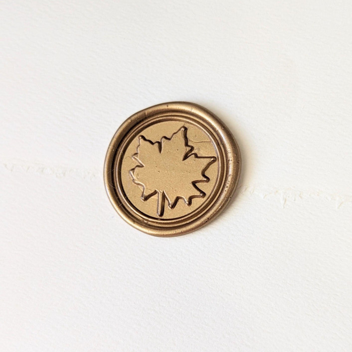 Maple Leaf- Customizable- Set of 25 Wax Seals by Inkspiringletters | Minted