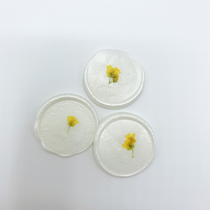Pressed Flower Ivory Wax Seal Yellow Flowers Set Of 6 Wax Seals by ...