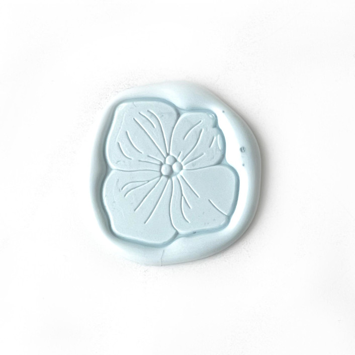 Hydrangea in Baby Blue Pack of 10 Wax Seals by Abby Choi | Minted