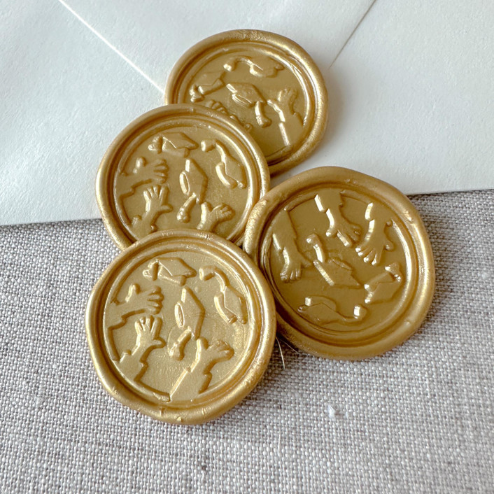 Classic Gold graduation wax seal - Graduation cap throw | Set of 10 Wax ...