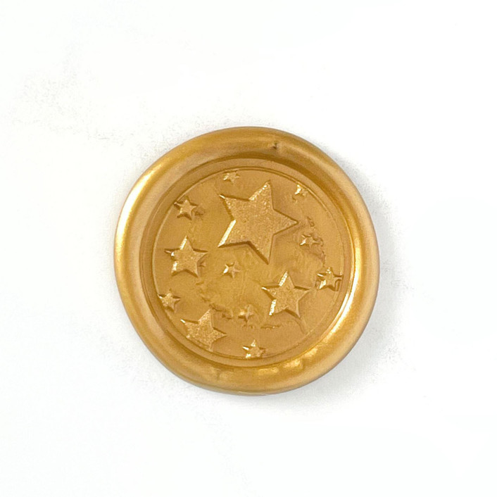 Stars Wax Seal in Traditional Gold, Pack of 10 Wax Seals by Abby Choi ...
