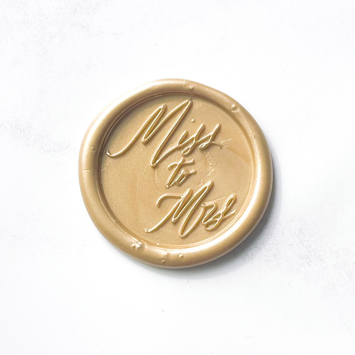 Miss to Mrs in Prosecco Pack of 10 Wax Seals by Abby Choi | Minted