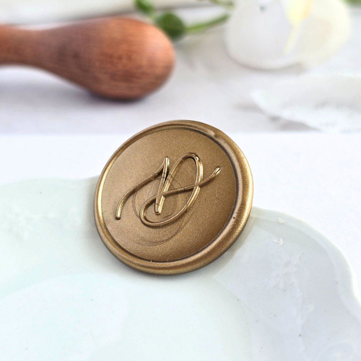 Script Monogram- Customizable Color- Set of 25 Hand-crafted Wax Seals ...