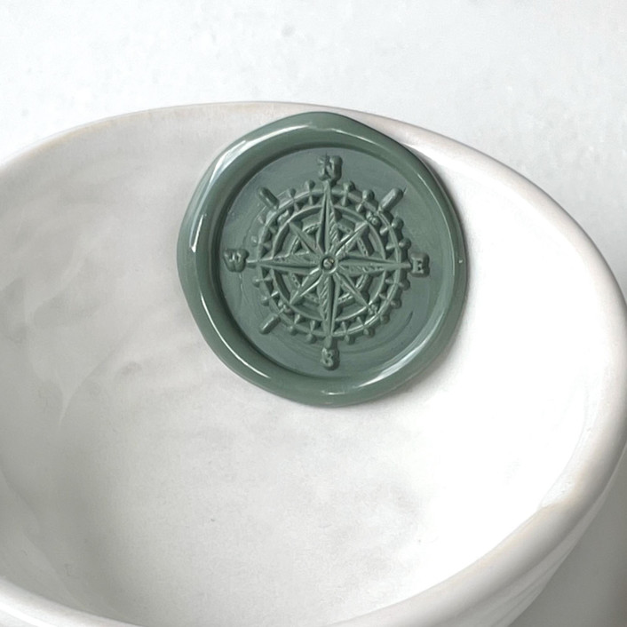 Compass Wax Seal, Pack of 10, Customizable Color Wax Seals by Abby Choi ...