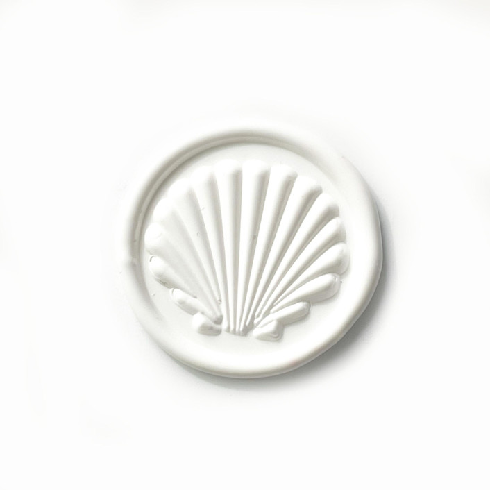 Seashell in White Pack of 10 Wax Seals by Abby Choi | Minted