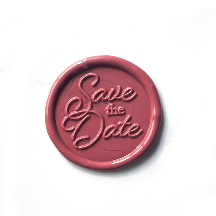 Save the Date in Rose Pack of 10 Wax Seals by Abby Choi | Minted