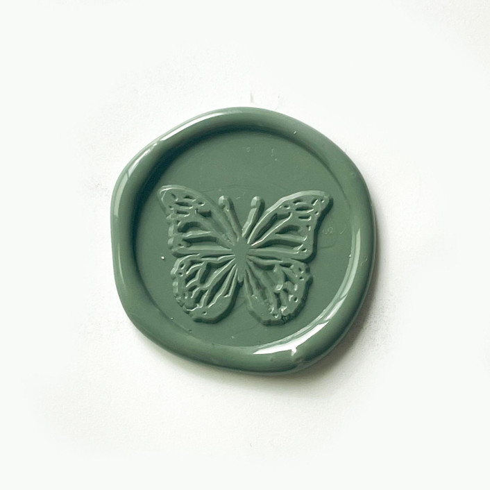 Butterfly in Sequoia Pack of 10 Wax Seals by Abby Choi | Minted