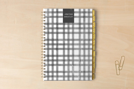 Textured Plaid Journals and Planners by Kanika Mat... | Minted