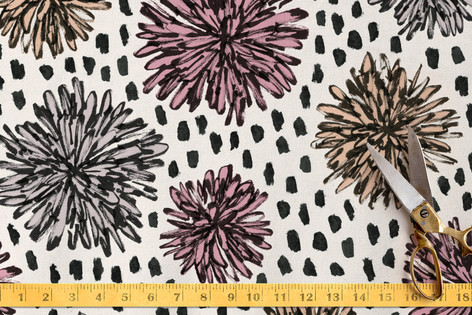 Graphic Florals Fabric by Hooray Creative | Minted