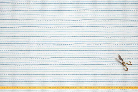 Handdrawn Scallop Fabric by Hooray Creative | Minted