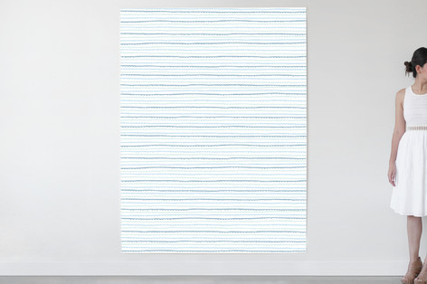 Handdrawn Scallop Fabric by Hooray Creative | Minted