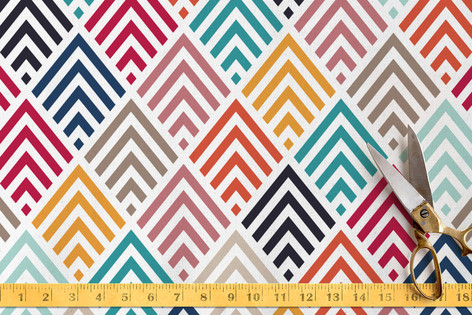 Geometry in Colors 2 Fabric by lulu and isabelle | Minted