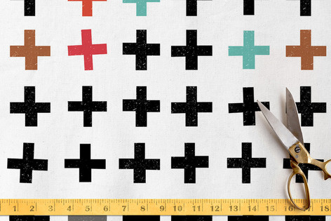 Always Positive Fabric by Abby Munn | Minted