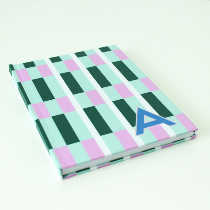 Custom Maxi Mint Single Initial Journal Notebook by Clairebella | Minted