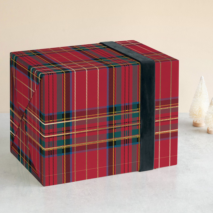 Festive tartan Foil-Pressed Wrapping Paper Sheets by Hudson meet Rose ...