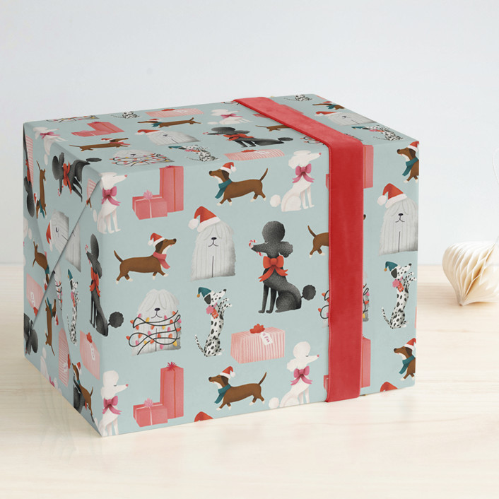 Bark! The Herald Angel Sing Wrapping Paper Sheets by Ana Peake | Minted