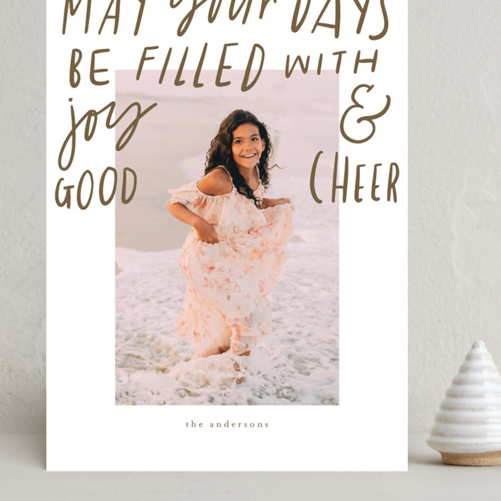 Joy & Good Cheer Grand Holiday Cards by Abbigail Lim | Minted