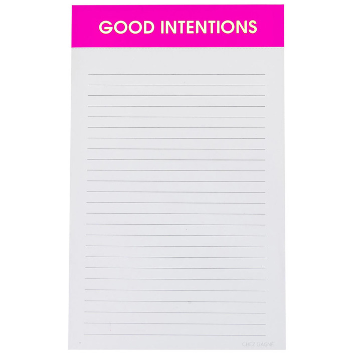 Good Intentions - Lined Notepad Notepad by Chez Gagné | Minted