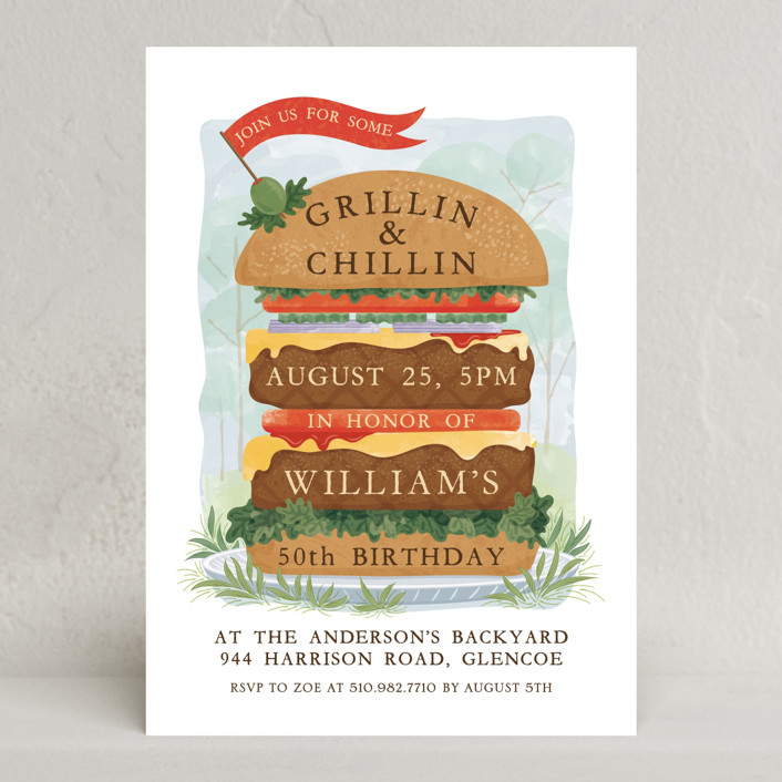 Grillin' and Chillin' Party Invitations by Paper Sun Studio | Minted