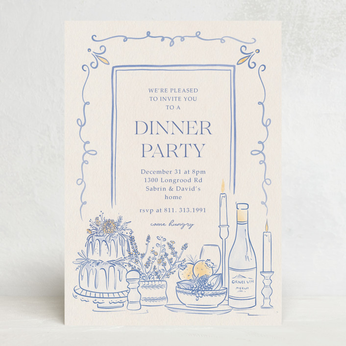 Table feast Party Invitations by Sabrin Deirani | Minted
