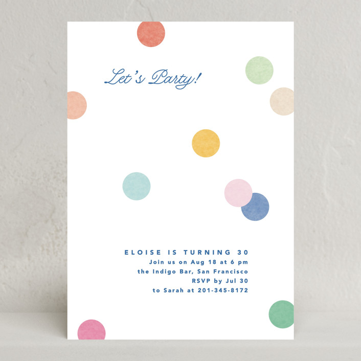 Confetti party Party Invitations by Creo Study | Minted