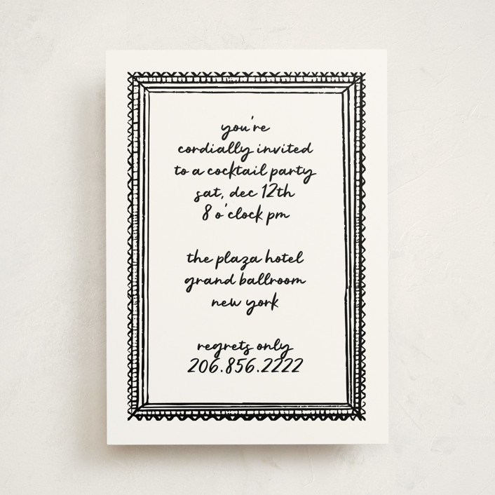 Illustrated Frame Party Invitations by AK Graphics | Minted