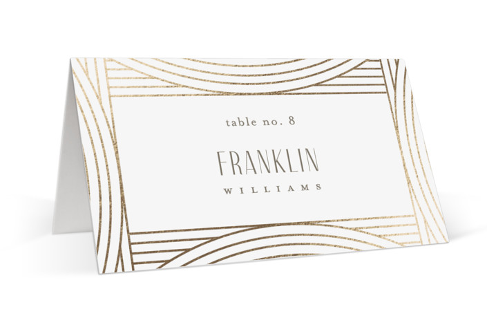 Moderne Foil-Pressed Place Cards by Pixel and Hank | Minted