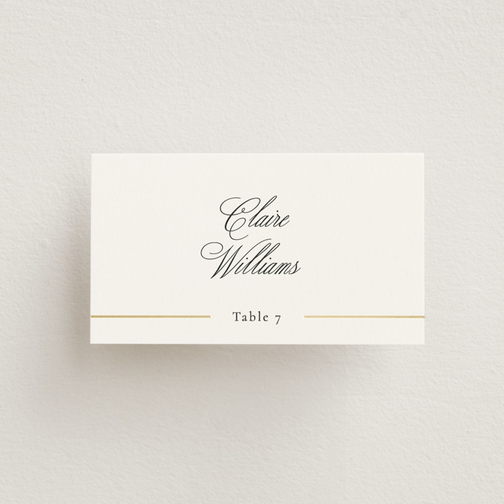 Aligned Foil-Pressed Place Cards by Jessica Williams | Minted