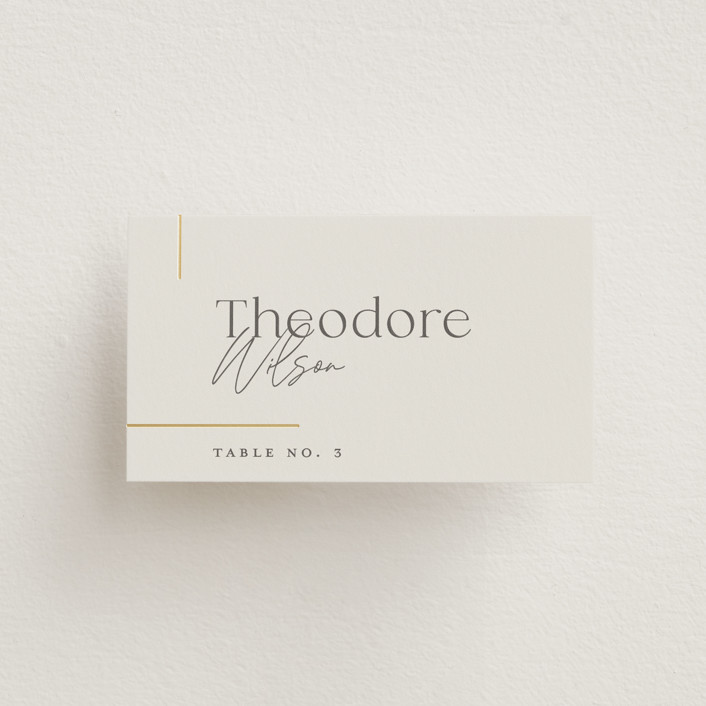 Simple Lines Foil-Pressed Place Cards by Michelle Taylor | Minted