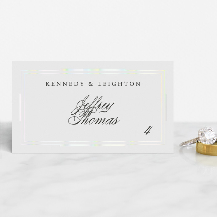 Opulent Border Gloss-Press® Place Cards by Hooray Creative | Minted