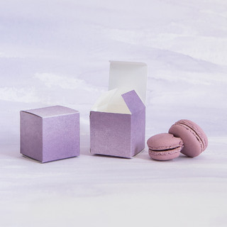 Lavender Dip-Dyed Favor Boxes by Minted | Minted