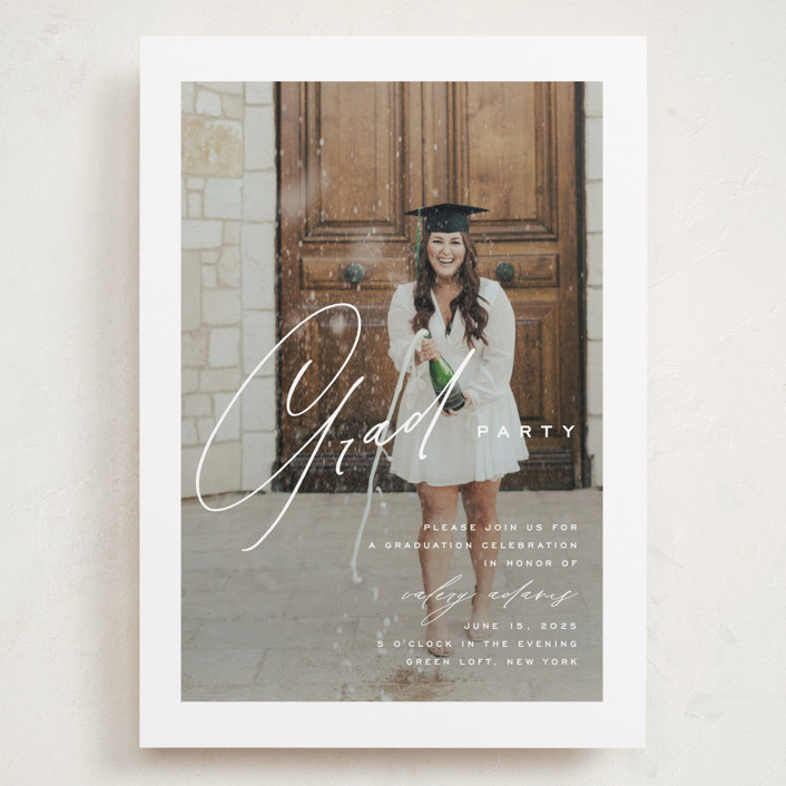 Party Time Grand Graduation Party Invitations by Yuliya Evseeva | Minted