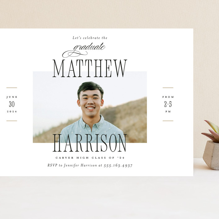 Posh Party Grand Graduation Party Invitations by Pink House Press | Minted