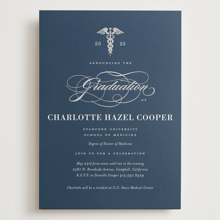 Medical Degree Foil-Pressed Grand Graduation Party Invitations by Jill ...