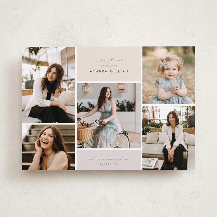 Simple collage Graduation Announcements by Selima Akhter | Minted