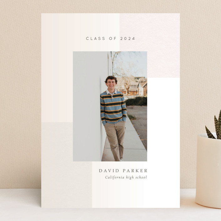 Minimalist Grid Graduation Announcements by Sabrin Deirani | Minted